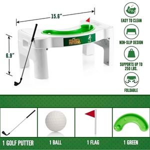 Bath | Gagster Royal Squat Putter Toilet Golf Bathroom Game Set ...